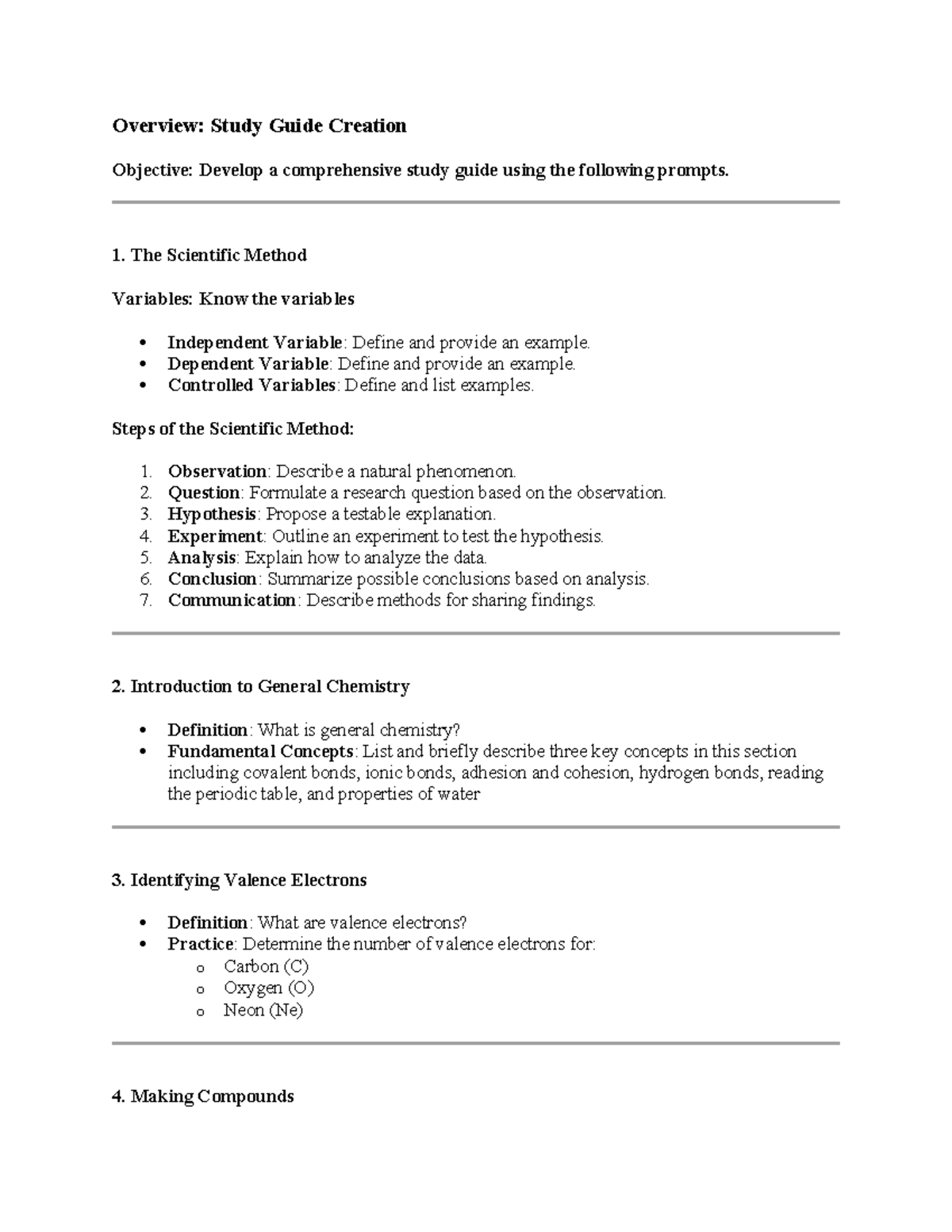Comprehensive Study Guide for General Chemistry (CHEM 101) - Studocu