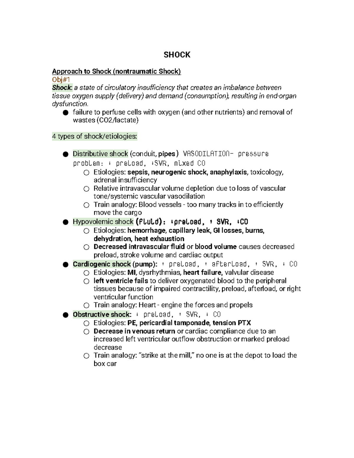Comprehensive Overview of Shock Management and Treatment Guidelines ...