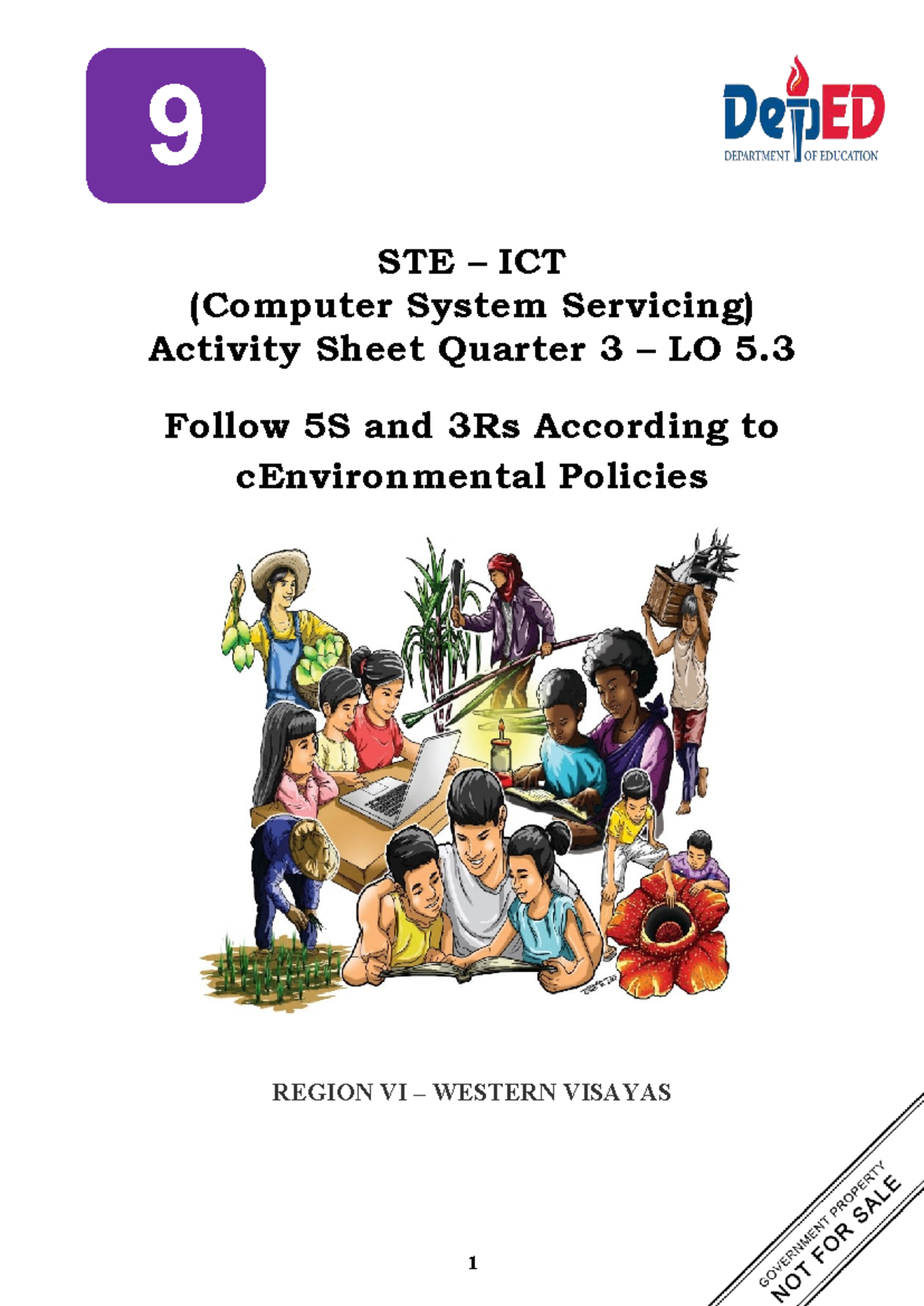 STE9 Q3 LAS7: 5S and 3Rs in Computer System Servicing - Studocu