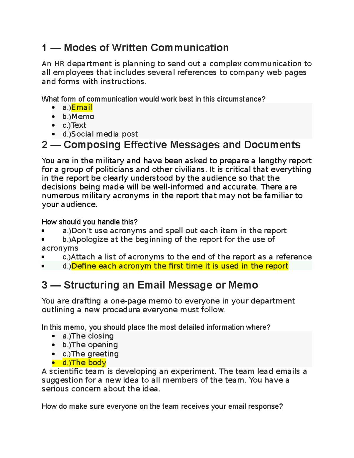 Business Communication Unit 3 Challenge 1 Types of Written ...