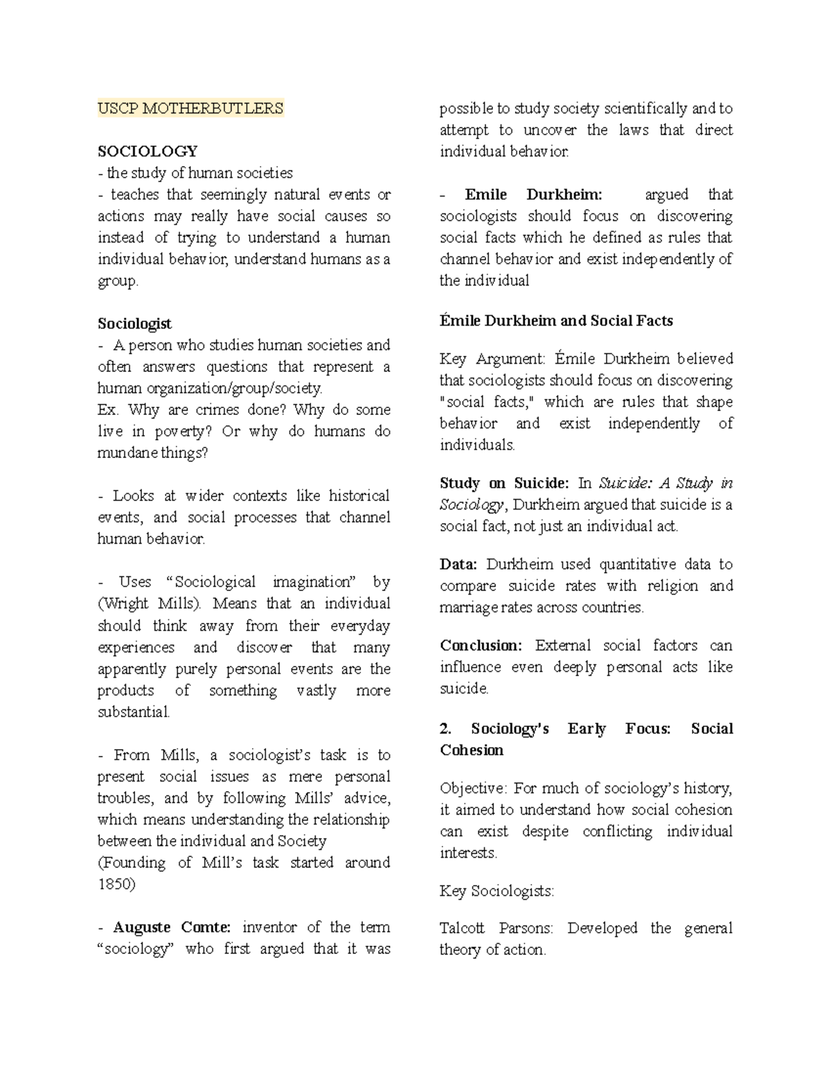 UCSP 101 Reviewer Quiz: Sociology and Government Structure Insights ...