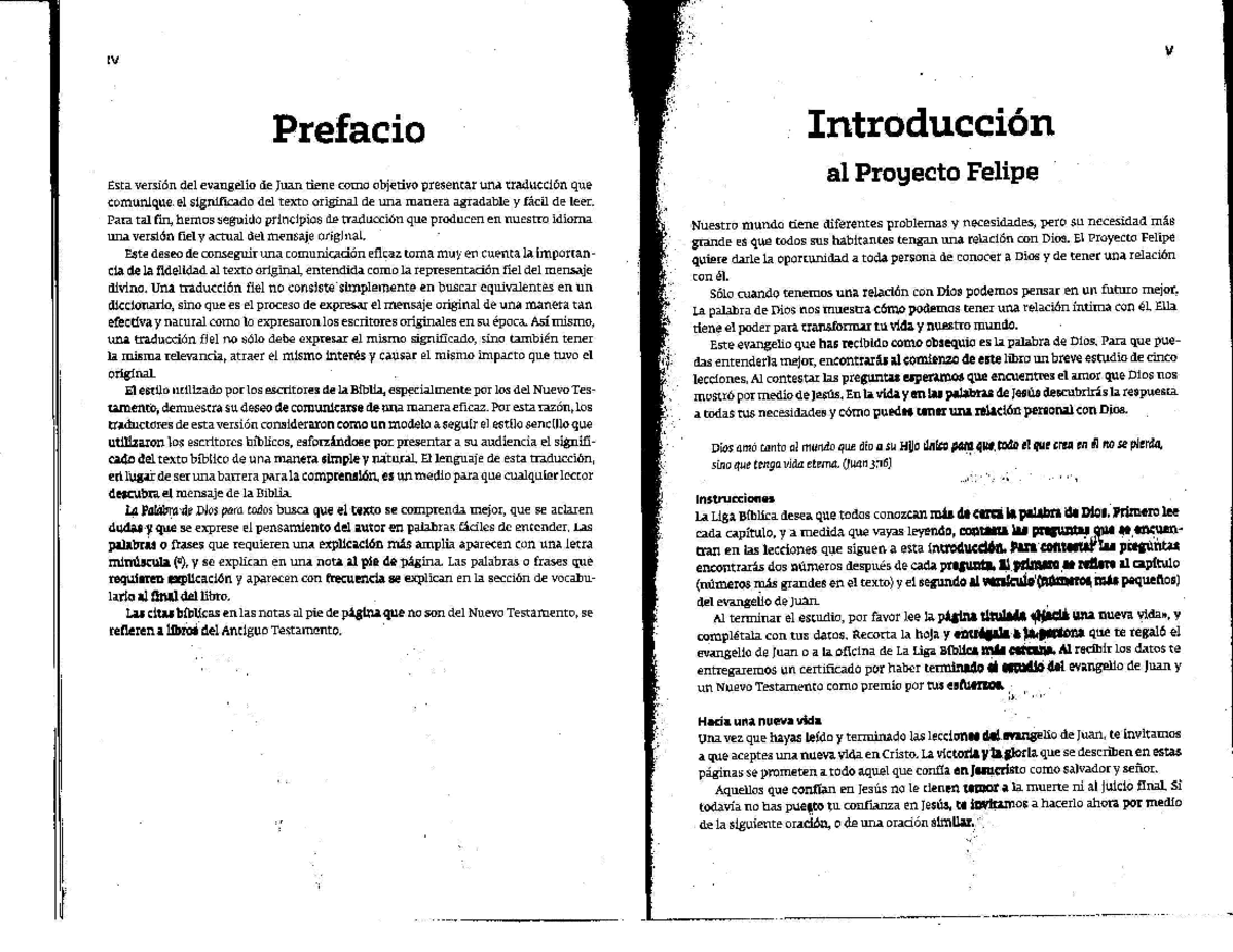 Lecciones-Proyecto Felipe - V IV Prefacio Introducción al Proyecto ...