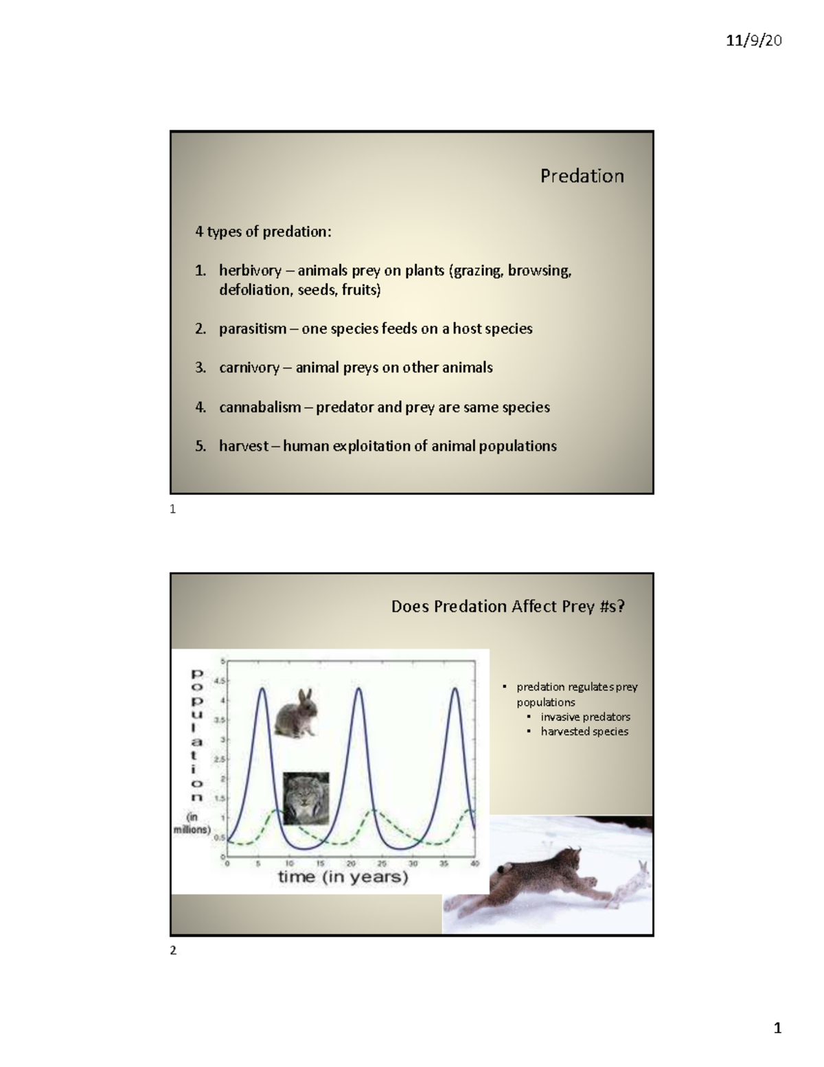 Lecture 10: Understanding the 4 Types of Predation and Their Effects ...
