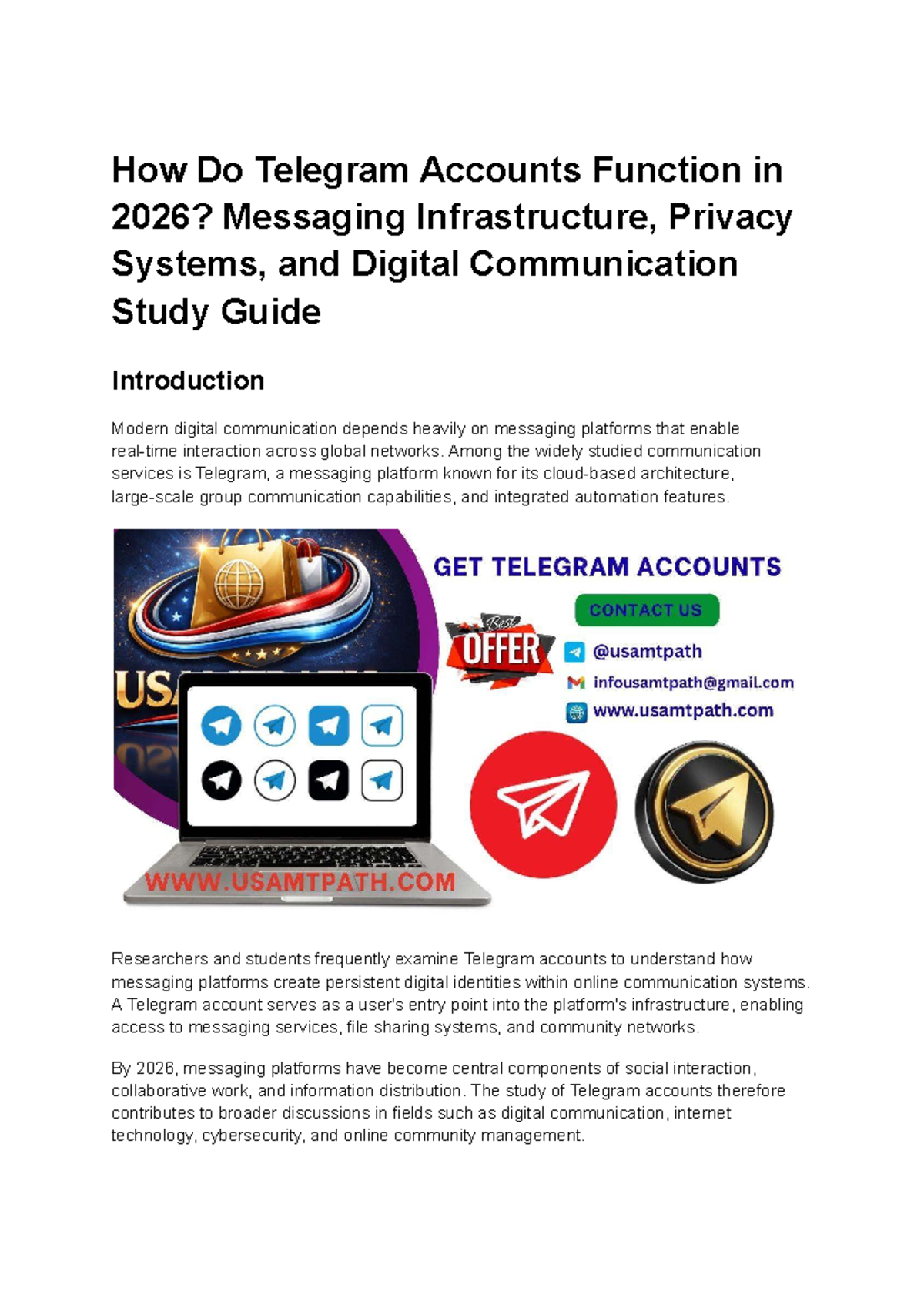 How Telegram Accounts Function in 2026: A Study Guide on Digital ...