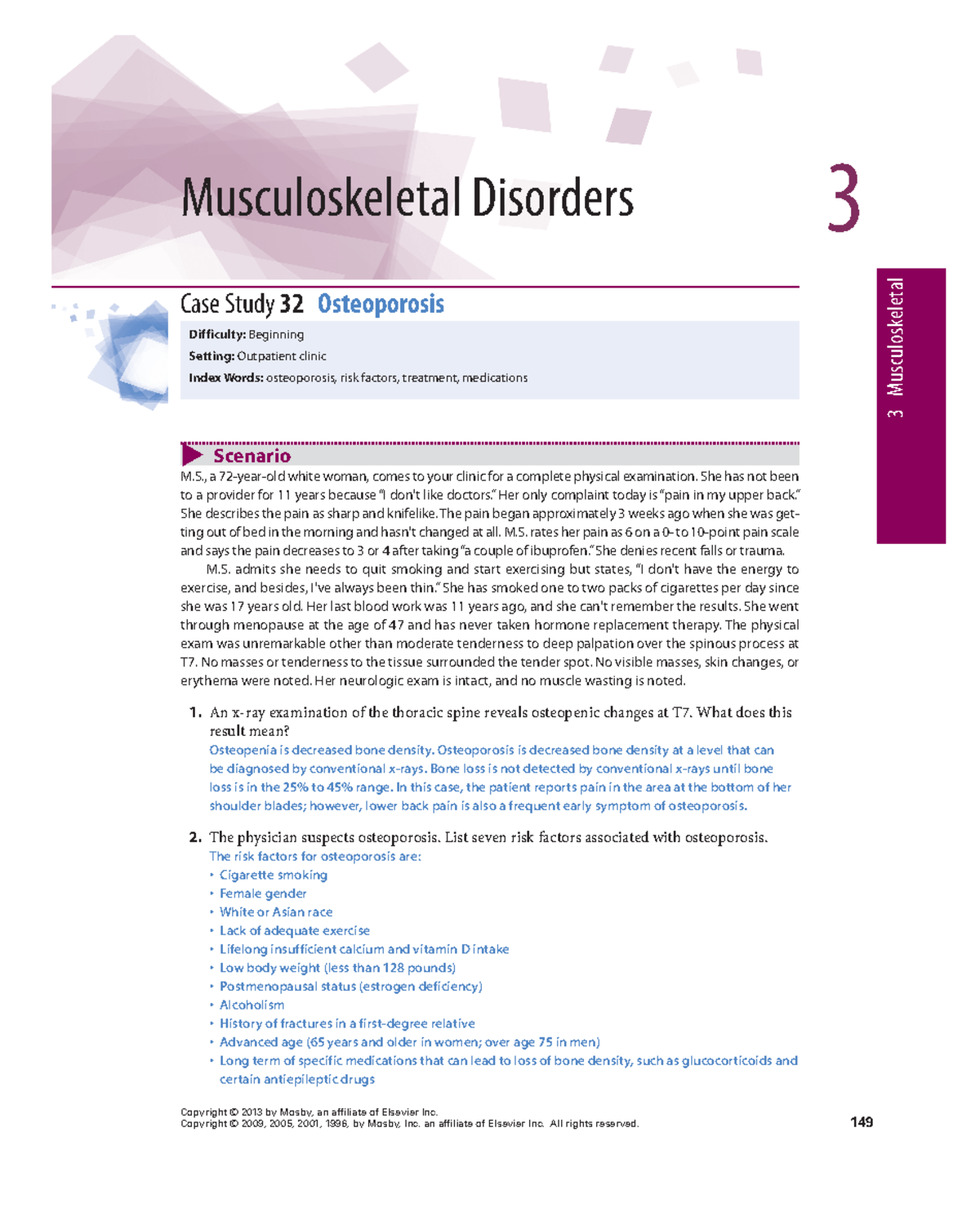 Musculoskeletal Disorders Case Study: Osteoporosis & Injury Management ...