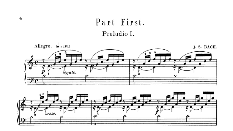 4 Part First: Preludio I. Allegro - J.S. Bach (IMSLP 01005) - Studocu