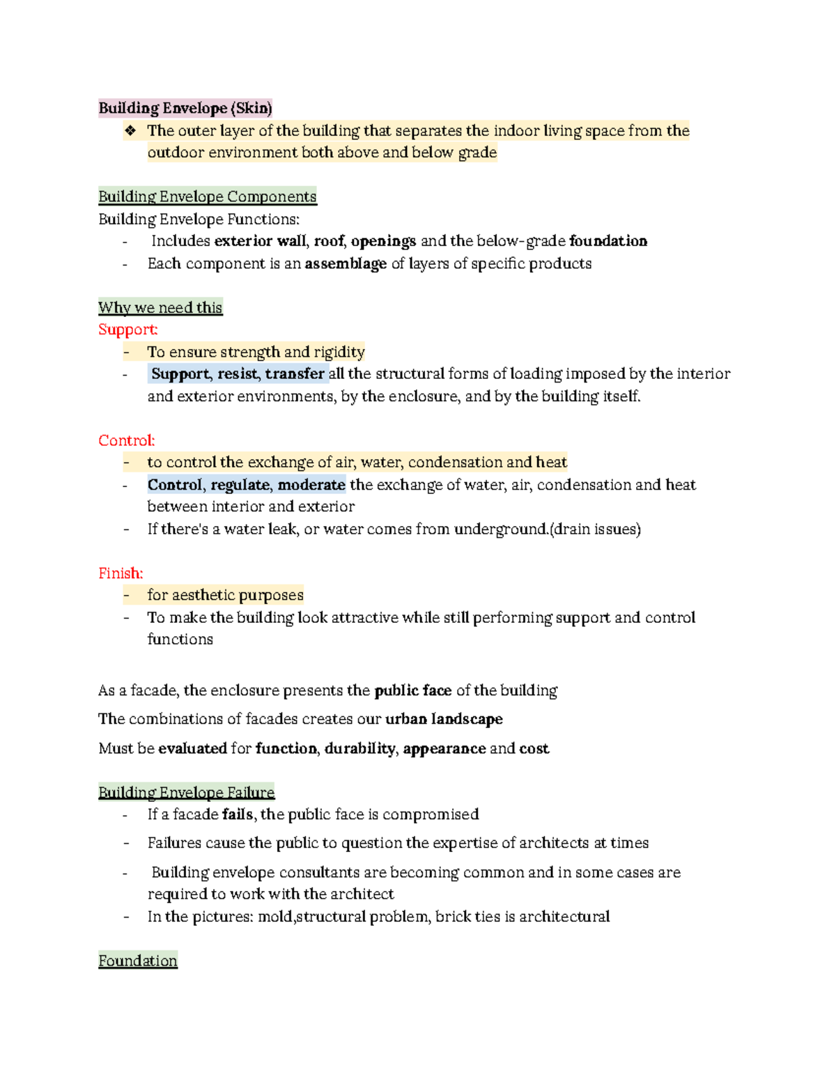 Building Envelope (Skin): Functions, Components, and Thermal Properties ...