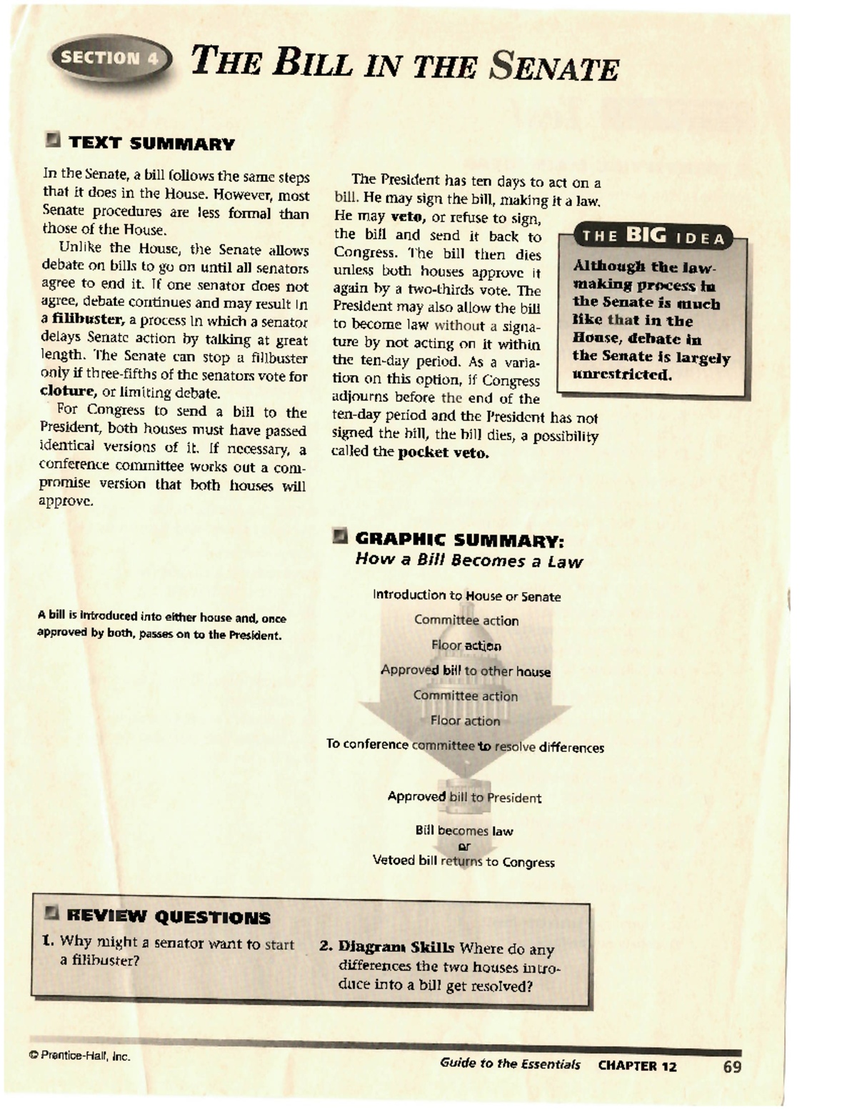 Senate Bill Process Overview: Steps and Key Concepts Explained - Studocu