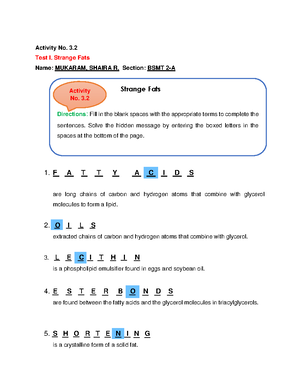 Activity No. 2.1 Carbohydrates - I : To detect the presence of ...
