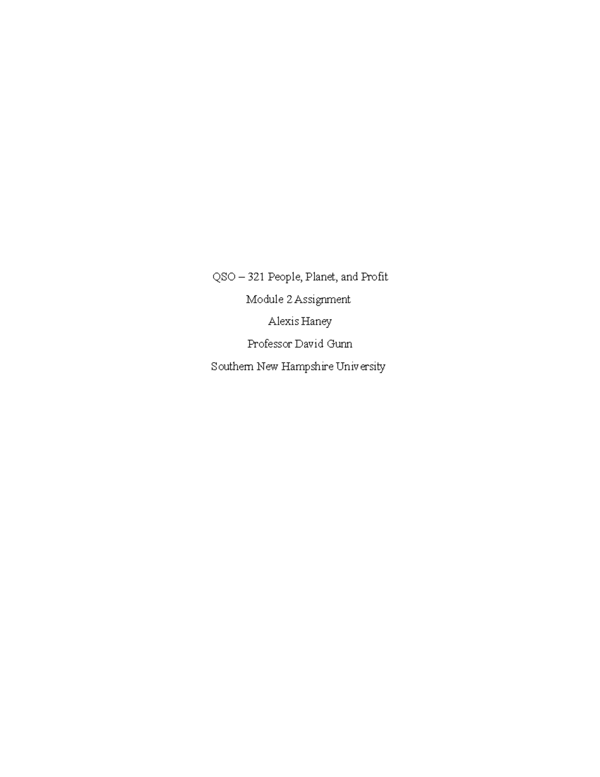 QSO 321 Module 3 Assignment: Internal & External Stakeholder Analysis ...