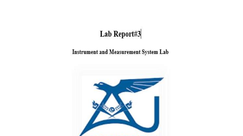 LAB 3 IMS - SHARP GP2Y0A21YK0F IR Range Finder Analysis - Studocu