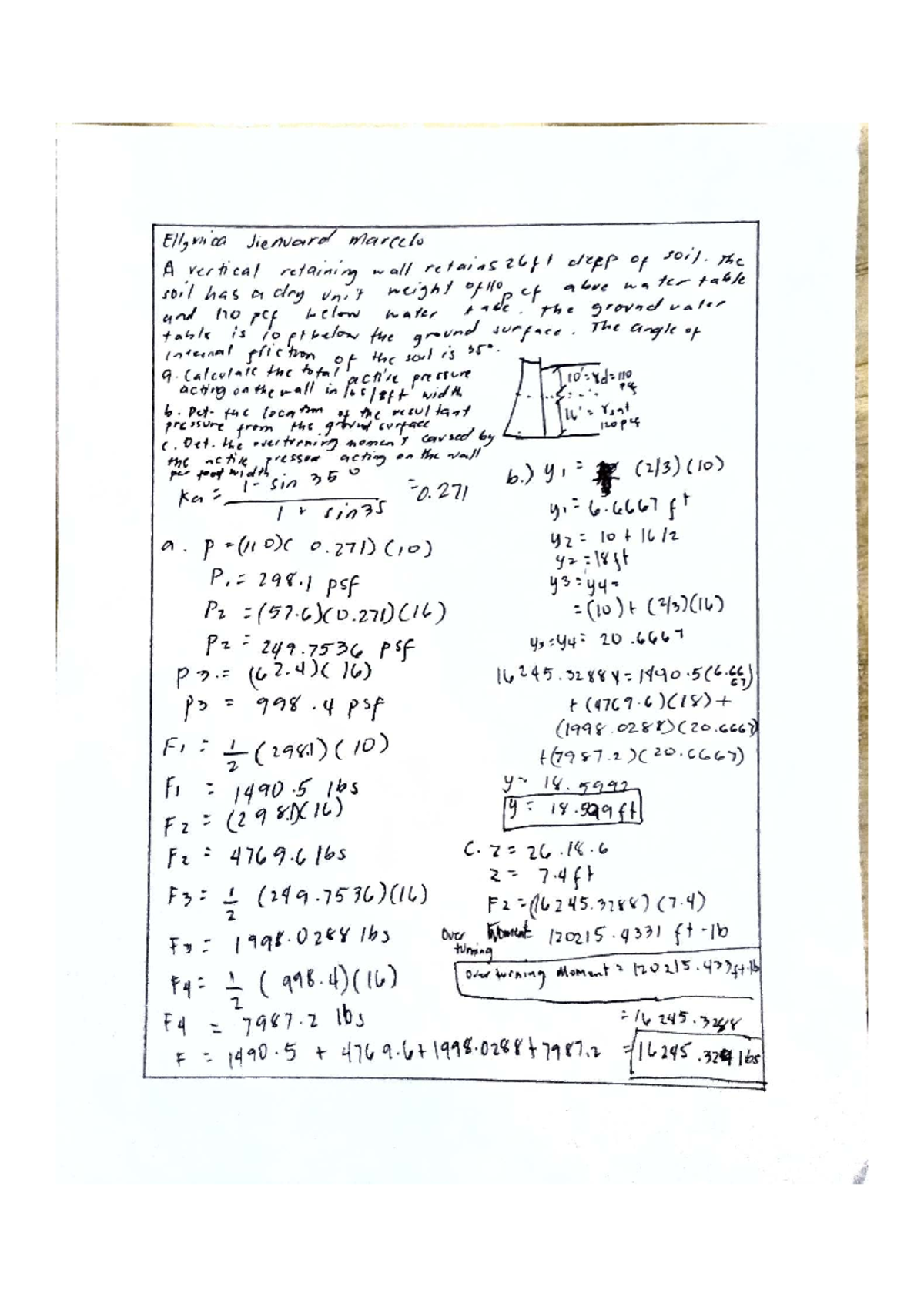 Seatwork: Lateral Load Analysis for Structural Engineering - Studocu