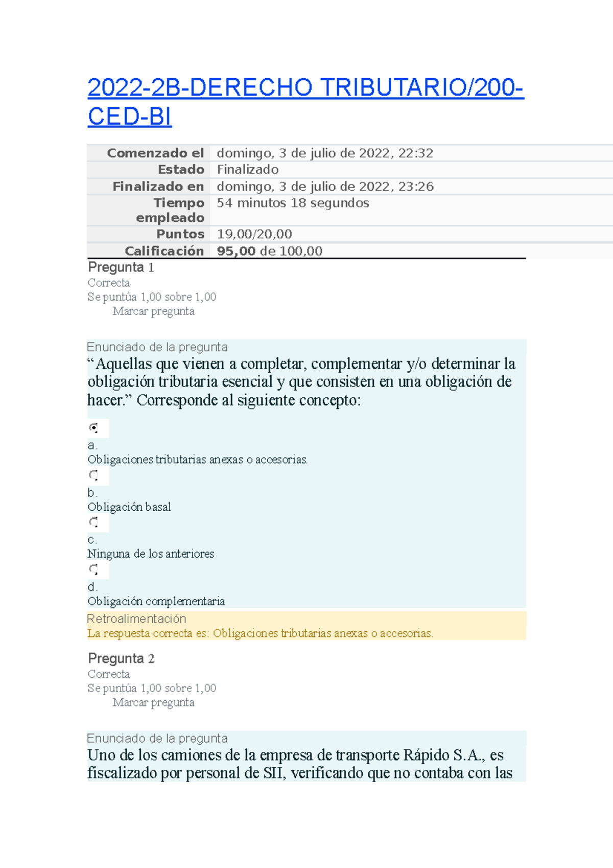 Examen Final Derecho Tributario 2022-2B - CED-BI - Studocu