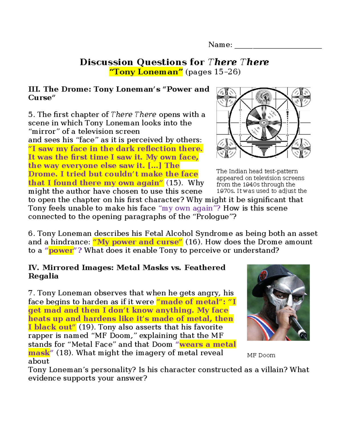 QWs 2 - Discussion Questions on Tony Loneman (Ch. 1: 15-26) - Studocu