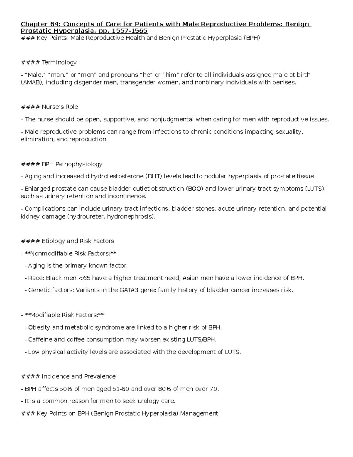 Understanding BPH: Nursing Care, Management, and Surgical Options (NUR ...