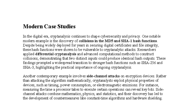 35. Modern Case Studies on Cryptanalysis and Cybersecurity - Studocu