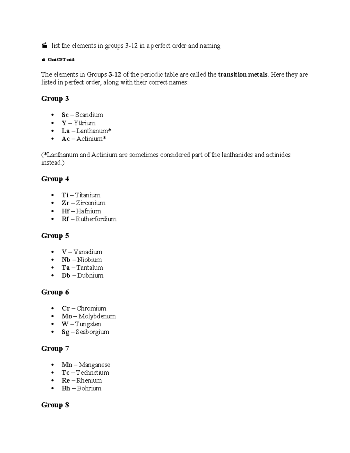Phy sci - b'est - list the elements in groups 3-12 in a perfect order ...