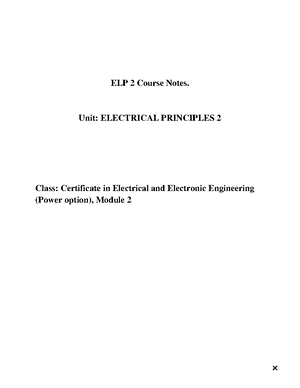 Breakdown Maintanace Notes - CHAPTER 7: ELECTRICAL INSTALLATION ...