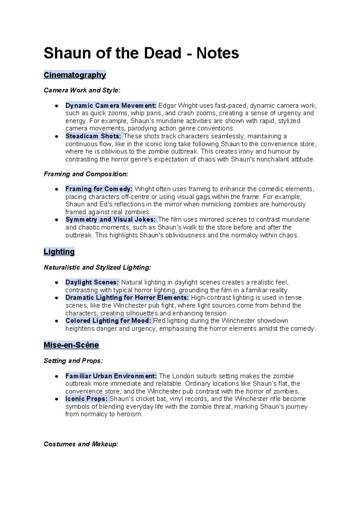 Pan's Labyrinth (CIN 101) Cinematography & Symbolism Analysis Notes ...