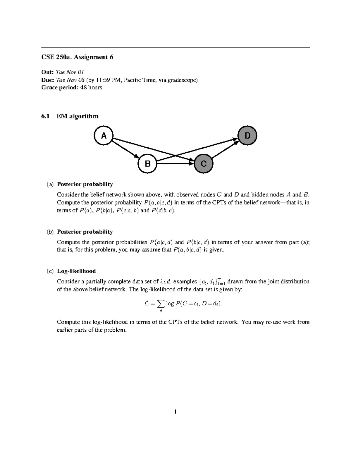 CSE 250A Assignment 6: EM Algorithm and Auxiliary Functions Analysis ...