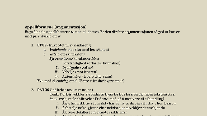 Appellformer og argumentasjon: Kortsvar HUGS! - Studocu