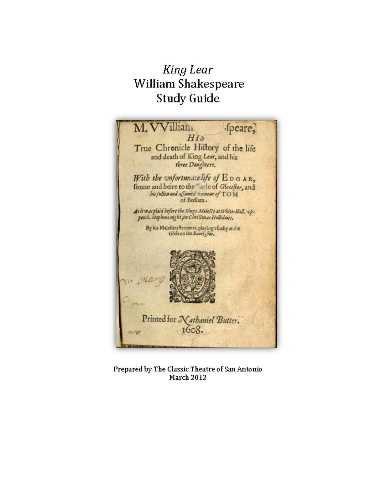 King Lear (ENG 101) Study Guide: Themes, Characters, and Analysis - Studocu