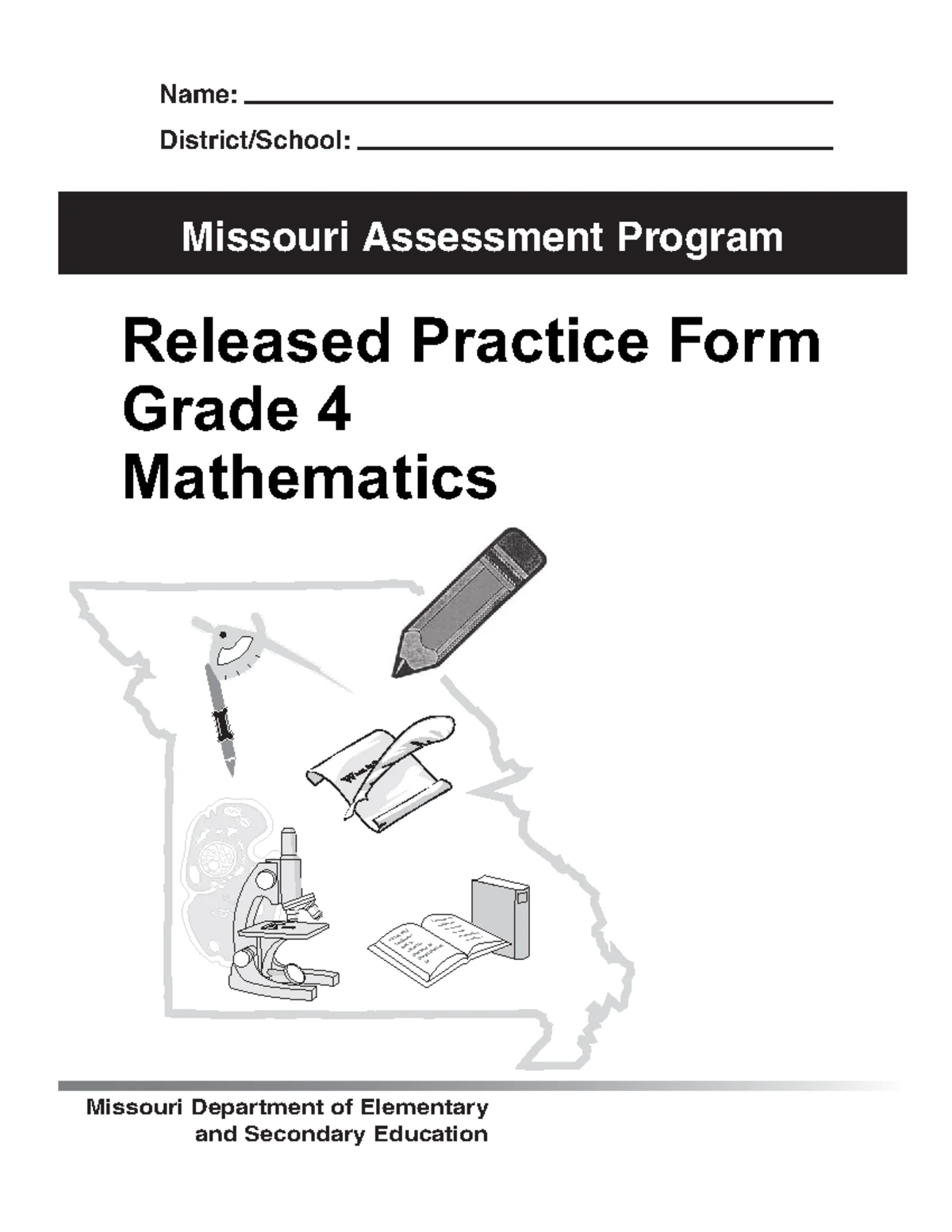 Missouri Assessment Program: Grade 3 Math Practice Form - Studocu