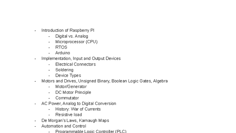 ECOR 1044: Raspberry Pi & Microprocessor Concepts - Mock Exam Guide - Studocu