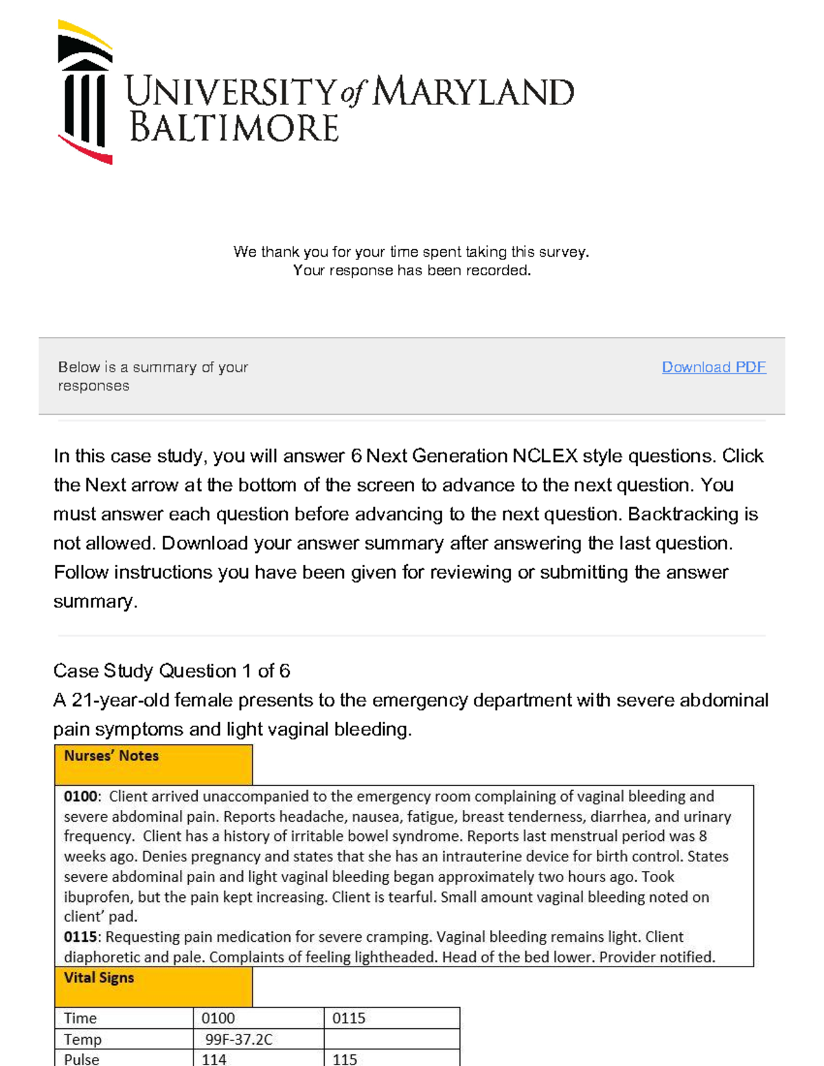 Ectopic Pregnancy Case Studies: NGN Questions & Care Protocols - Studocu