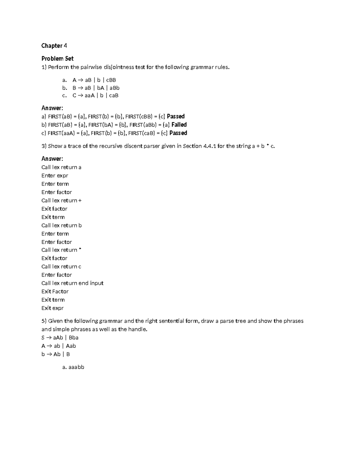 Chapter 4-6 Problem Sets Solutions for CS101 - Studocu