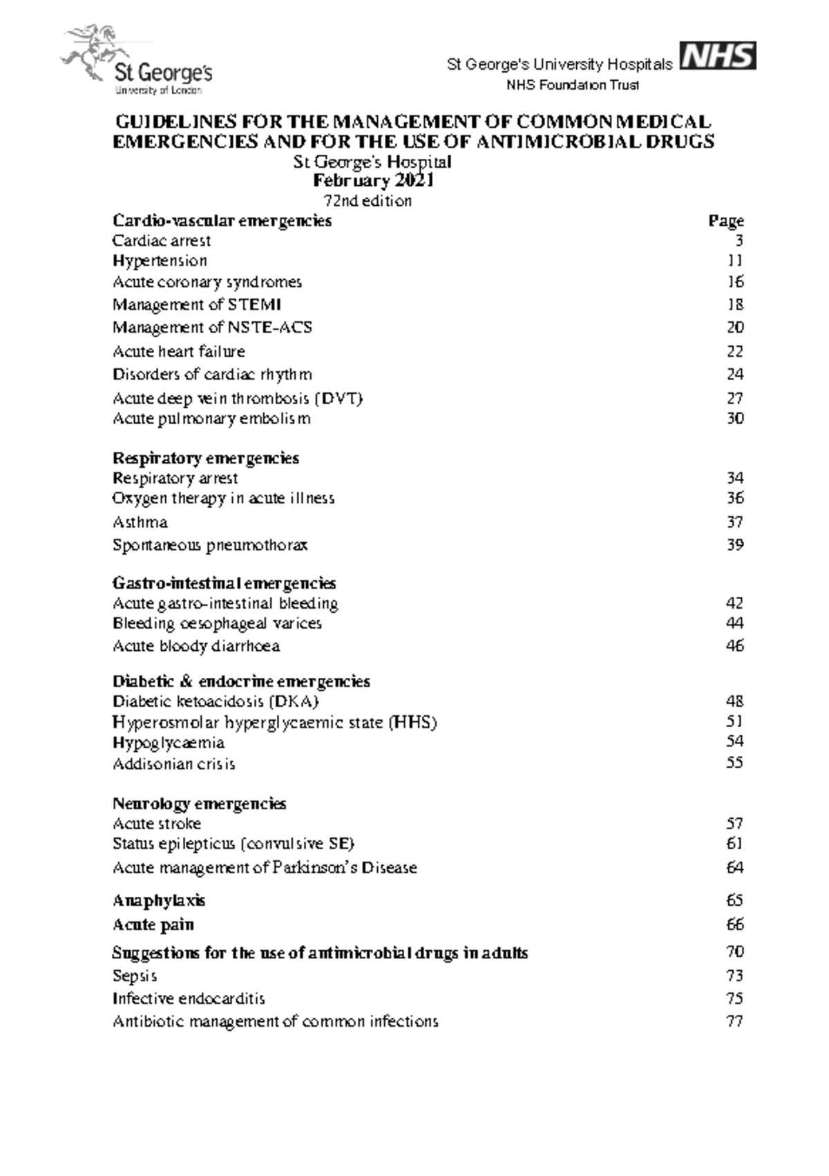 Guidelines for Managing Medical Emergencies & Antimicrobial Use - Feb ...