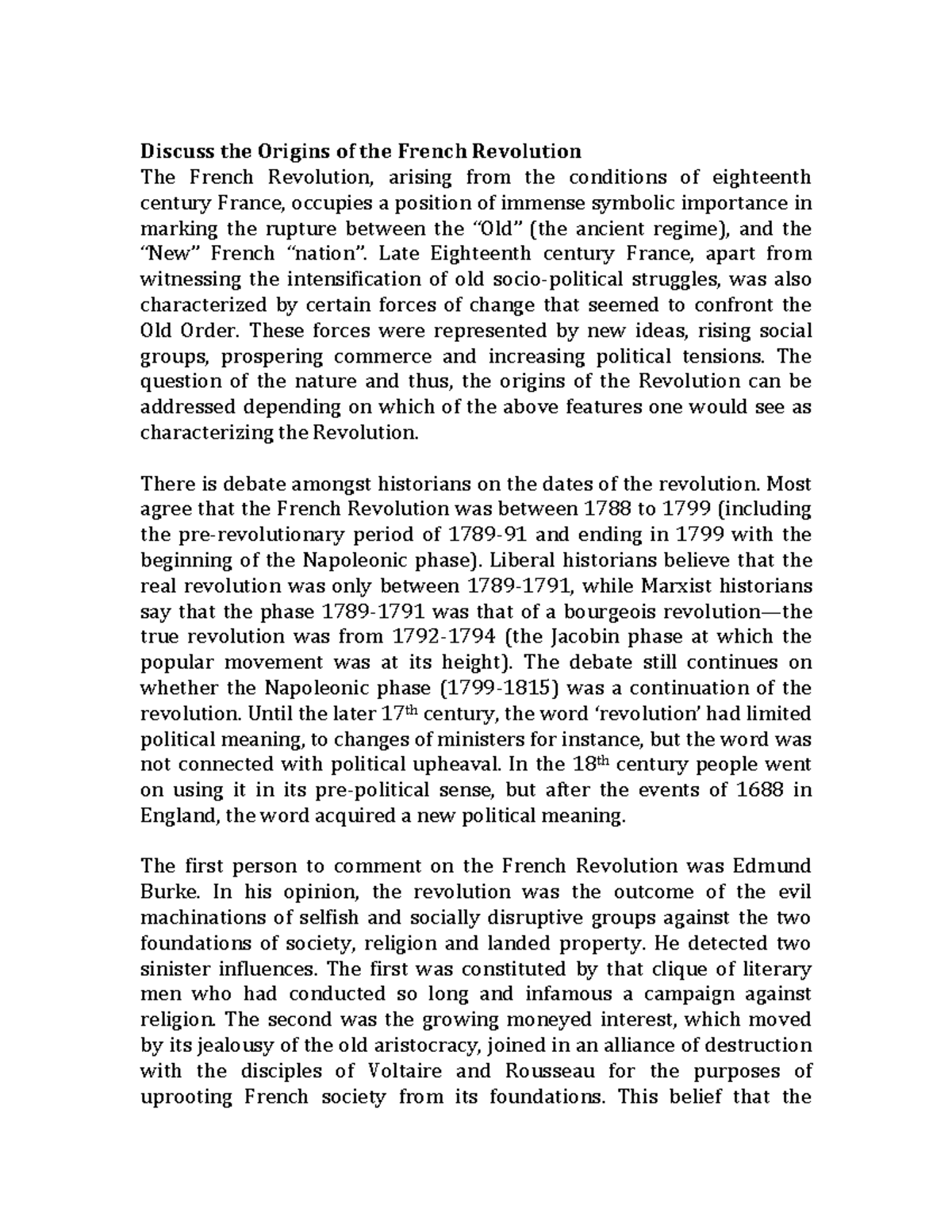 Origins of the French Revolution: Historical Perspectives and Debates ...