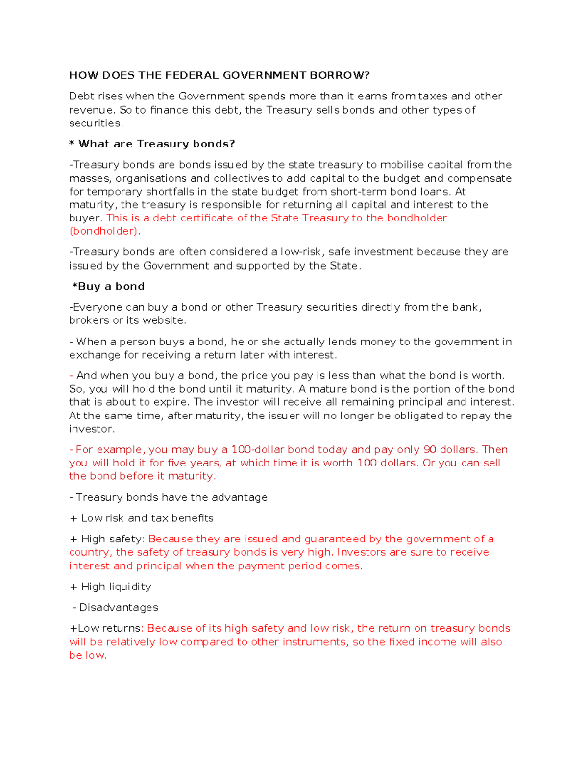 Federal Government Borrowing: Understanding Treasury Bonds and ...