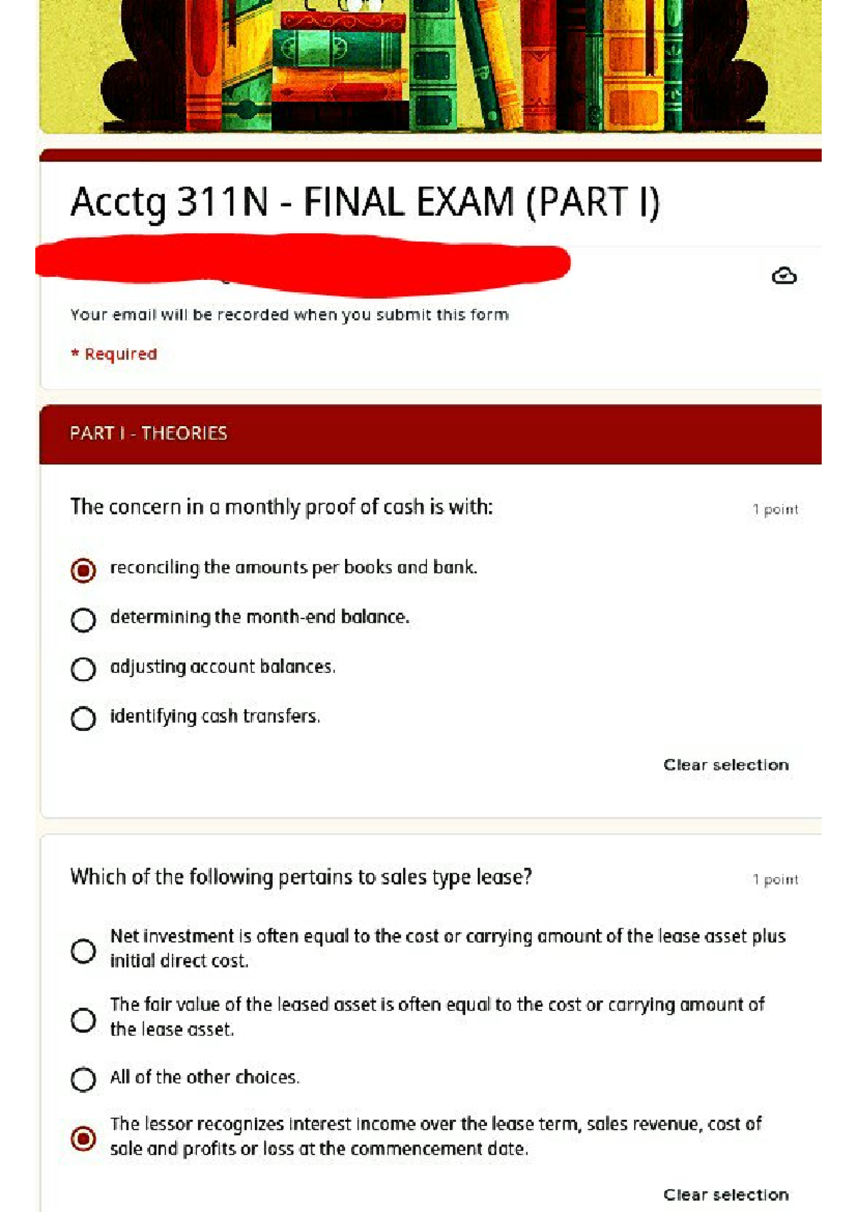 IA3 Final Exam Part 1 - Gform - Accountancy - Studocu