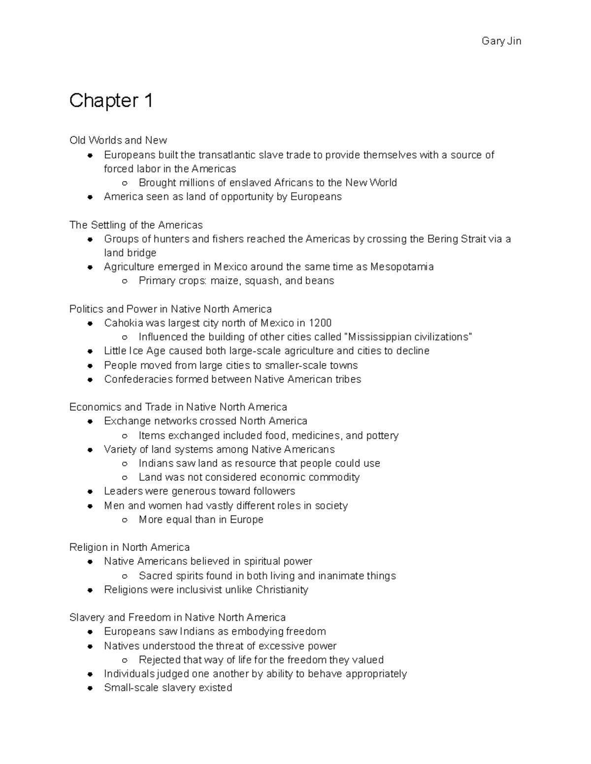 ch1 notes: give me liberty - Chapter 1 Old Worlds and New Europeans ...