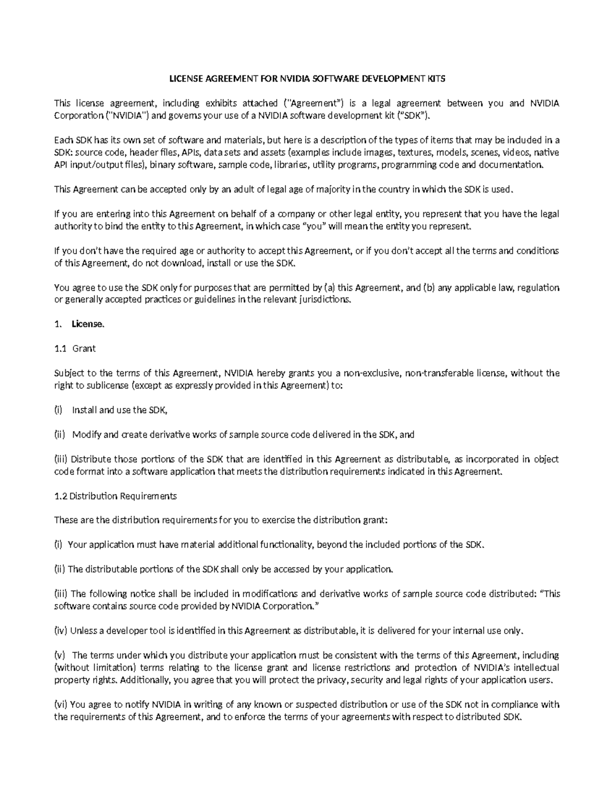 Frame View SDK License (3Sept2020) - LICENSE AGREEMENT FOR NVIDIA ...