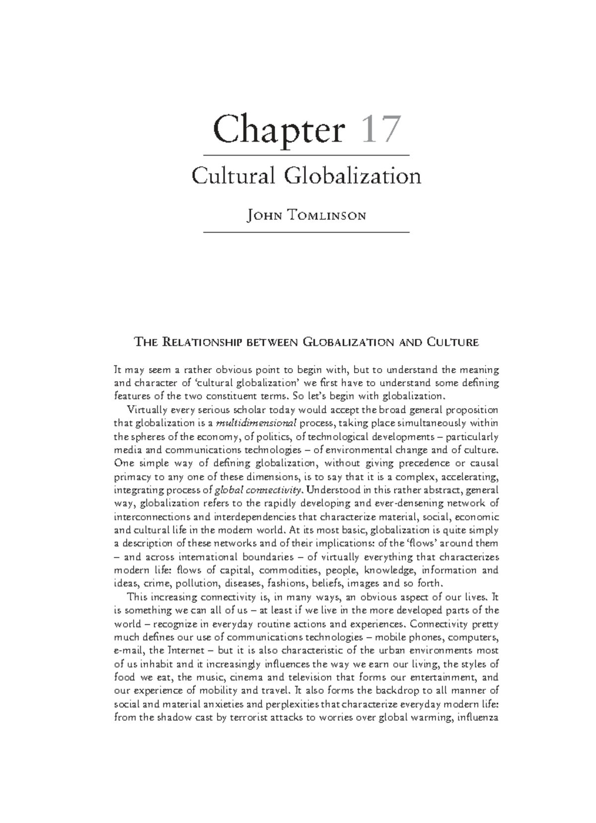Cultural Globalization: Analyzing Global Connectivity and Identity ...