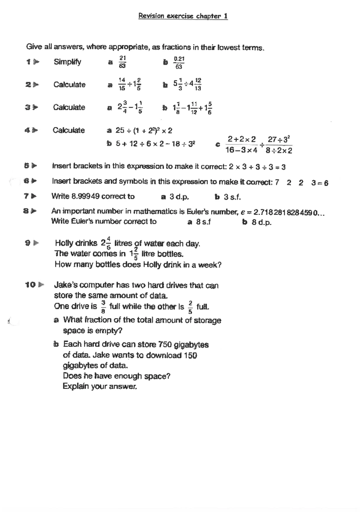AQA Higher Tier Practice Paper 2 (Calculator) - Revision Booklet - Studocu