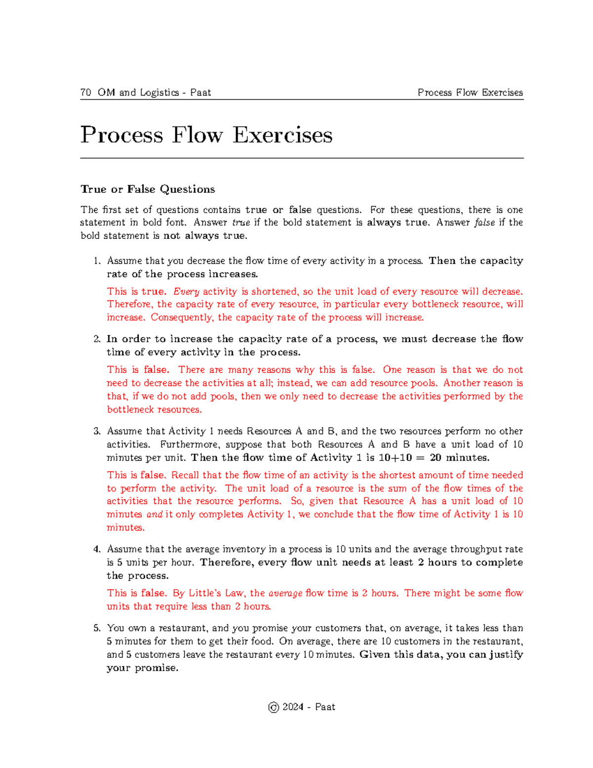 Answers-Process Flow - Answers and Questions to practice material - 70 ...