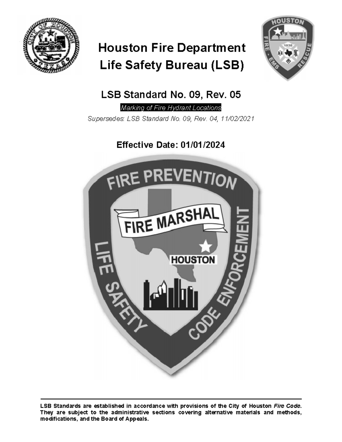 LSB Standard No. 09: Guidelines for Marking Fire Hydrant Locations ...