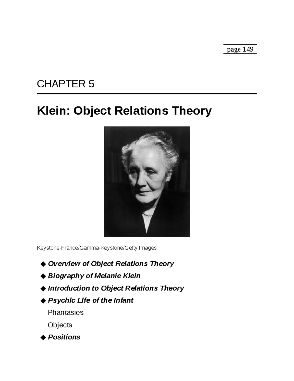 Melanie Klein's Object Relations Theory: An Overview (PSY 101) - Studocu