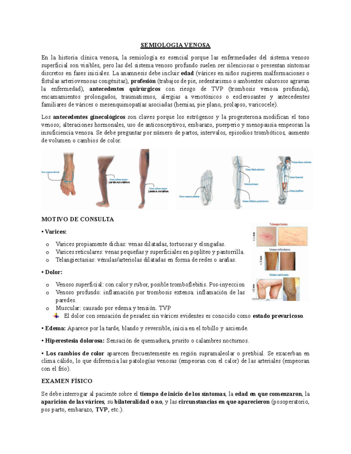 Semiología Venosa - SEMIO QUIRURGICA: Diagnóstico y Evaluación - Studocu