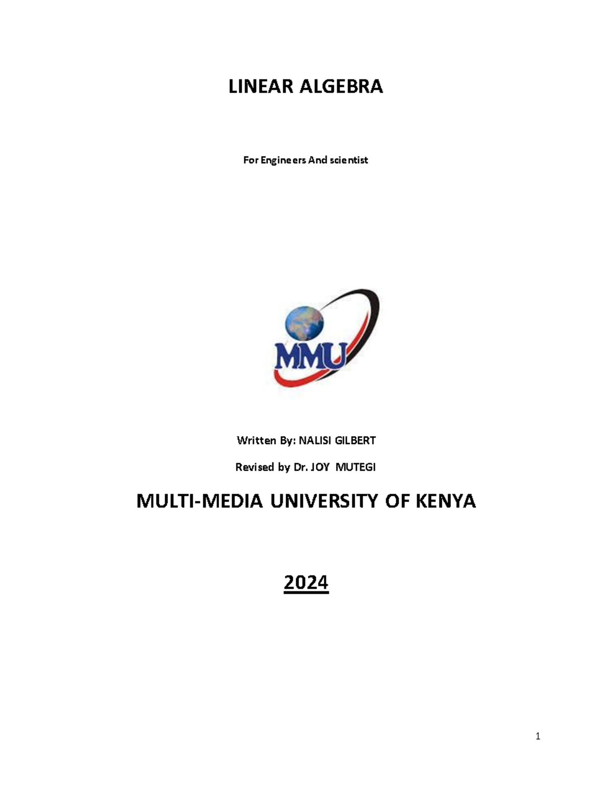 Linear algebra - LINEAR ALGEBRA For Engineers And scientist Written By ...