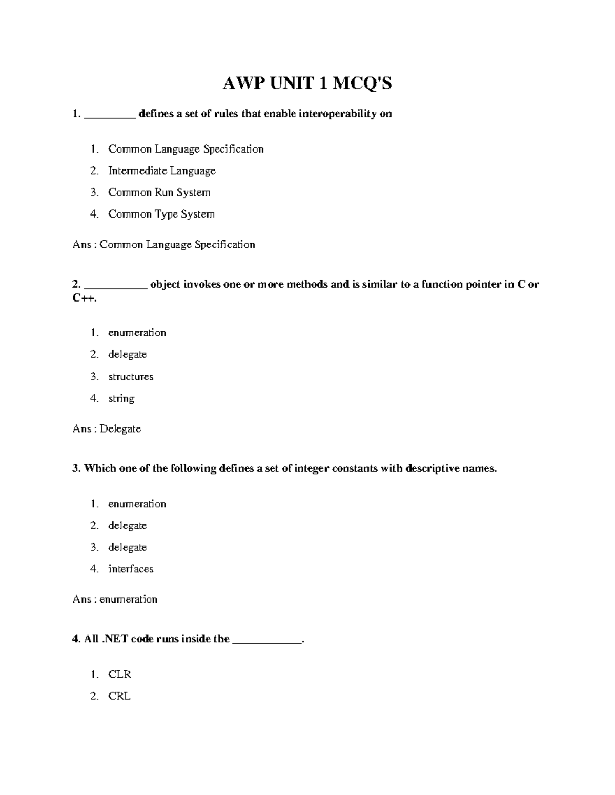 AWP mcqs-converted mcqs for all units - AWP UNIT 1 MCQ'S 1 ...