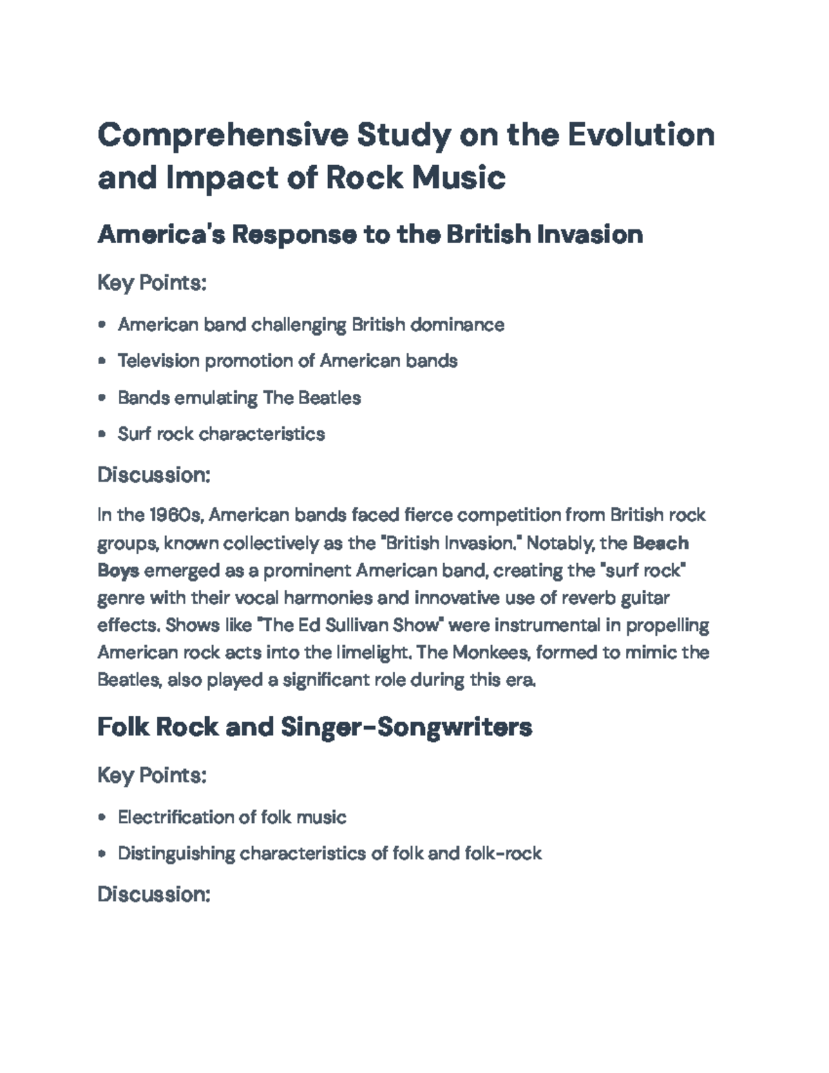 Comprehensive Overview of Rock Music Evolution and Impact ...