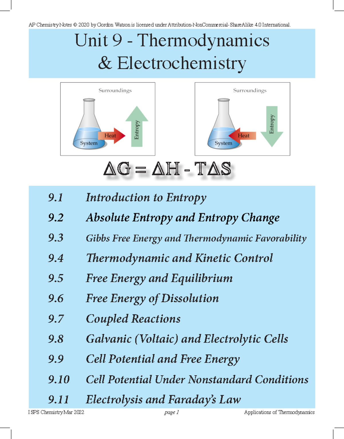 Unit 9 Final Exam Notes on Thermodynamics & Electrochemistry - Studocu