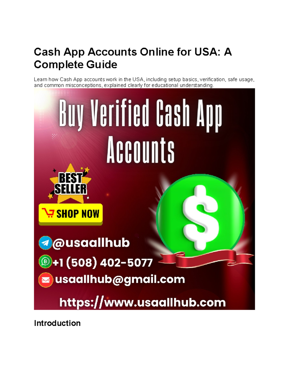 Cash App Accounts in the USA: A Comprehensive Guide (2026) - Studocu