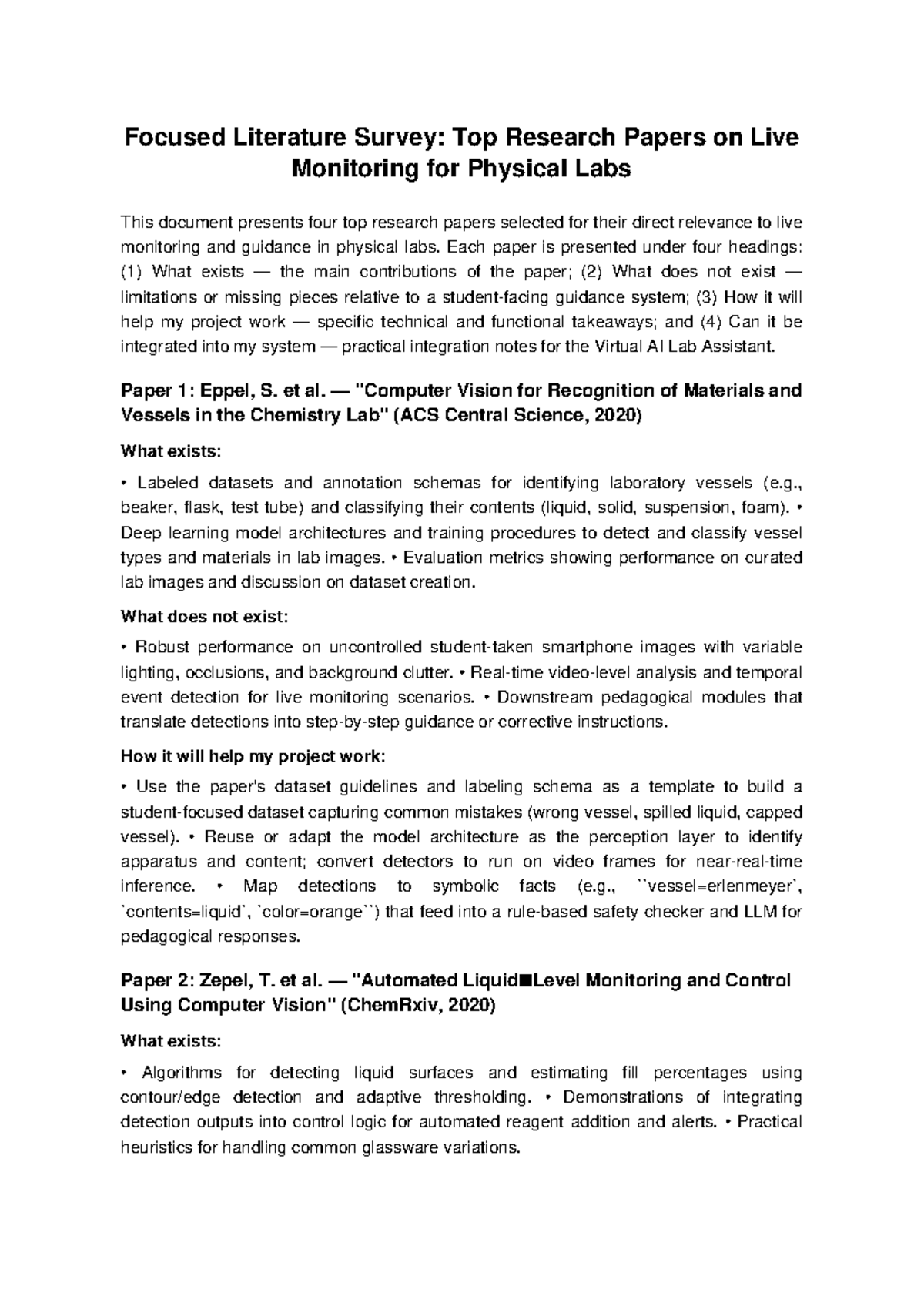 Top Research Papers on Live Monitoring for Physical Labs: Integration ...