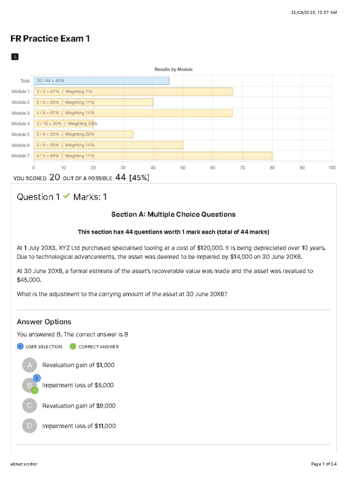 FR Practice Exam 1 - Knowledge Equity Analysis and Solutions - Studocu