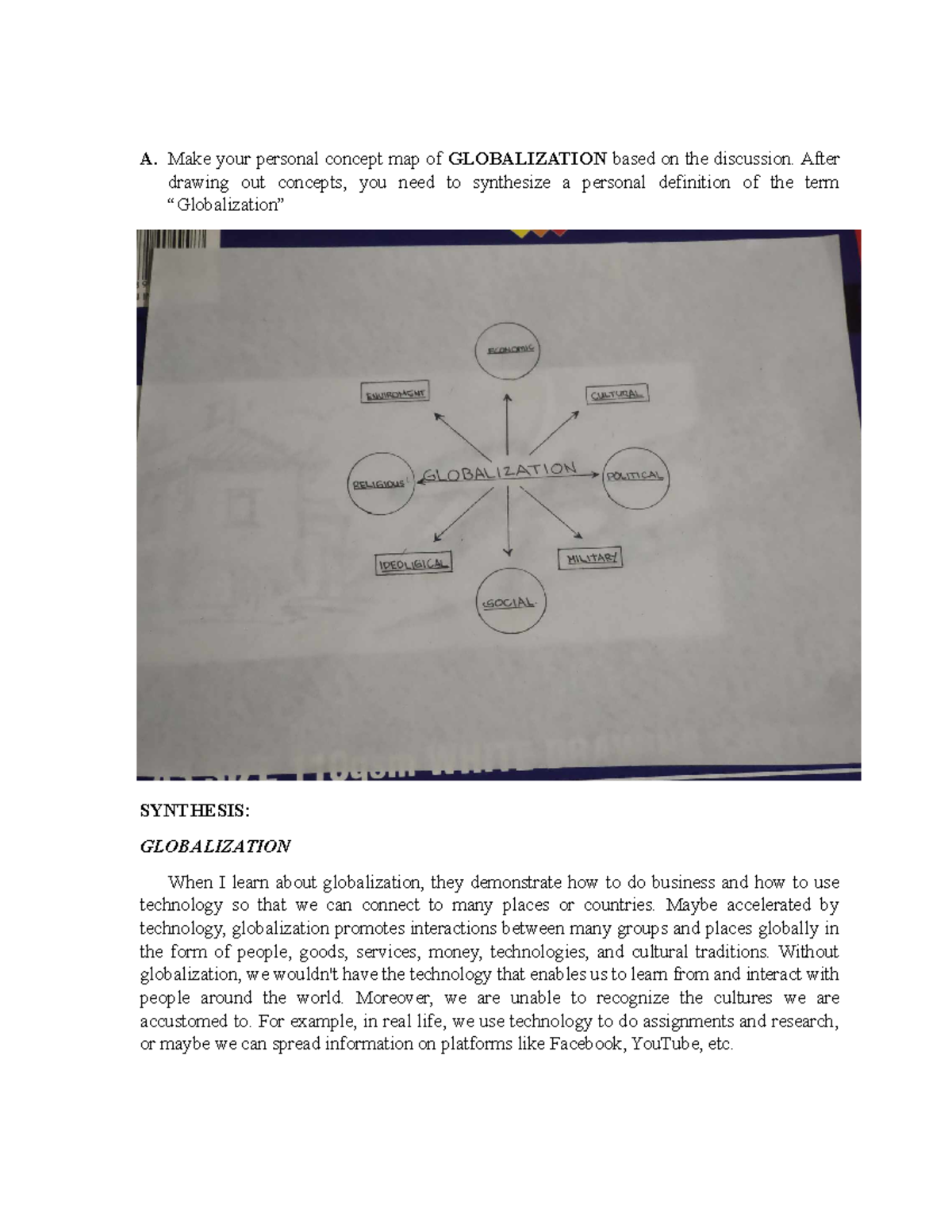 Activity-1.- Globalization - A. Make your personal concept map of ...